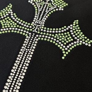 Cross Pattern Rhinestone Applique , Hot Fix Crystal Cross Motif , Iron ...