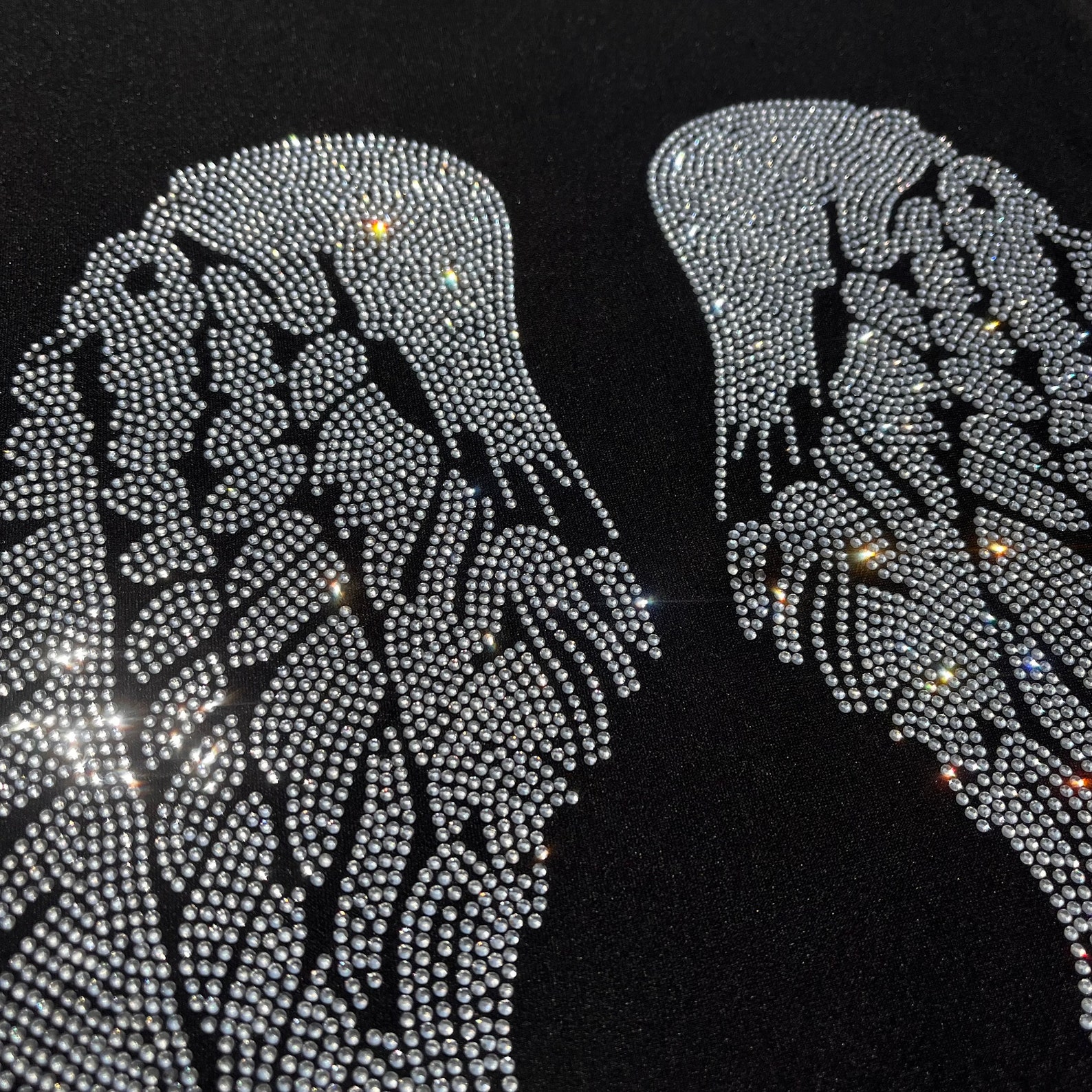 Crystal Angel Wing Iron on Transfer ,rhinestone Angel Wings ,angel ...