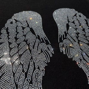 Crystal Angel Wing Iron on Transfer ,rhinestone Angel Wings ,angel ...