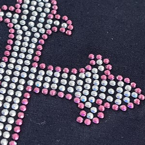 Iron on Crystal Cross Rhinestone Patch, Hot Fix Heat Press Bling Bling ...
