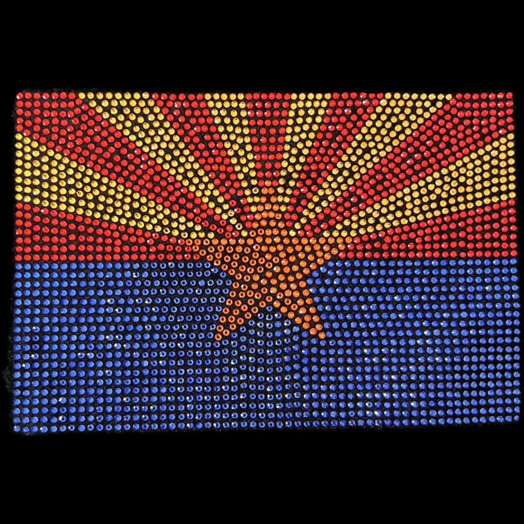 Arizona State Flag Rhinestone Iron-on Patch: Bling Applique - Etsy