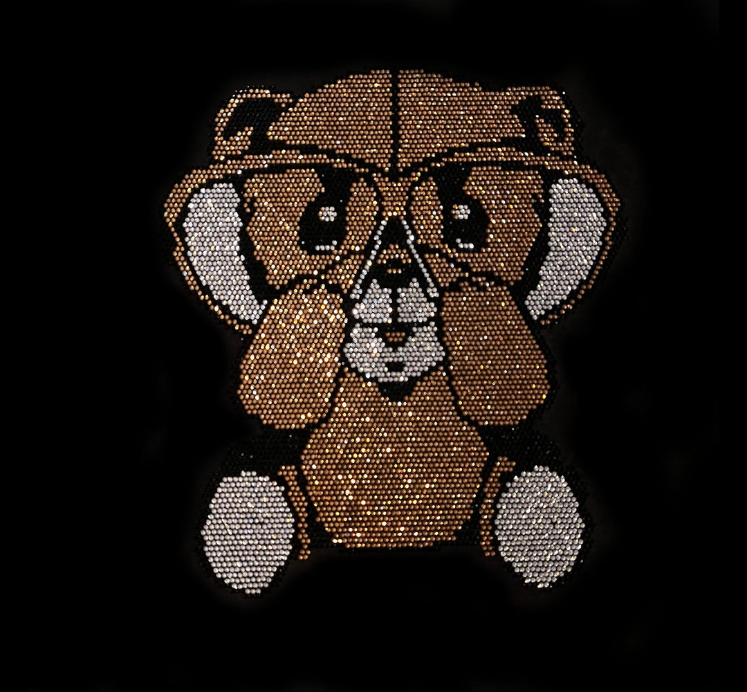 Teddy Bear Rhinestone Transfer Iron on Freddy Bear Transfer - Etsy