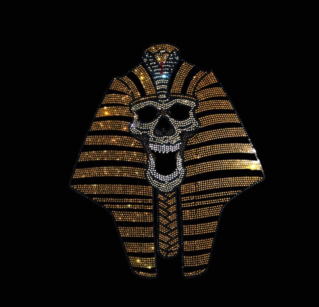 Heat Transfer Skull Patches , Iron on Rhinestones Decals , Clothing ...