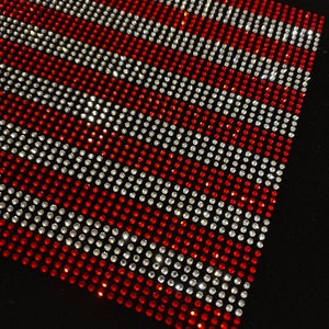 USA Flag Iron on Design , Rhinestone American Flag , Hot Fix Crystal ...