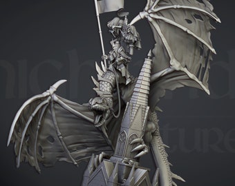 Necromancer on Dragon, Highland Miniatures - Etsy