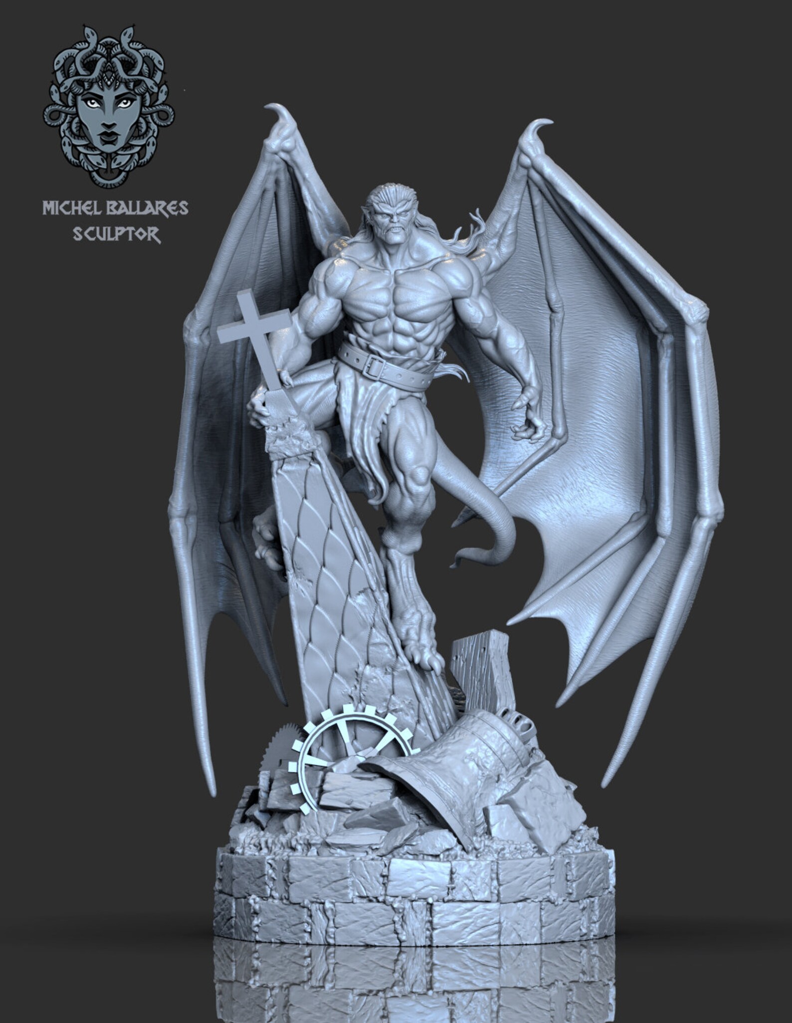 Gargoyle Leader Statue Model Kit by Creative Geek MB - Etsy