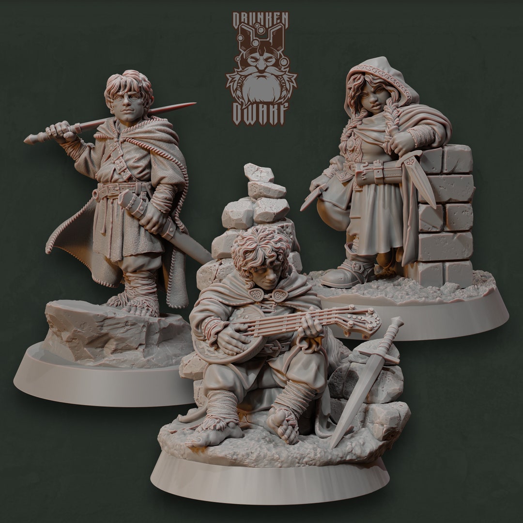 Halfling Heroes by Drunken Dwarf Miniatures - Etsy