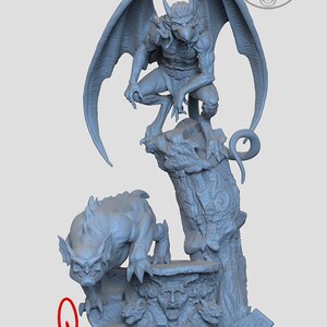 Red Gargoyle Statue Model Kit by Creative Geek MB - Etsy