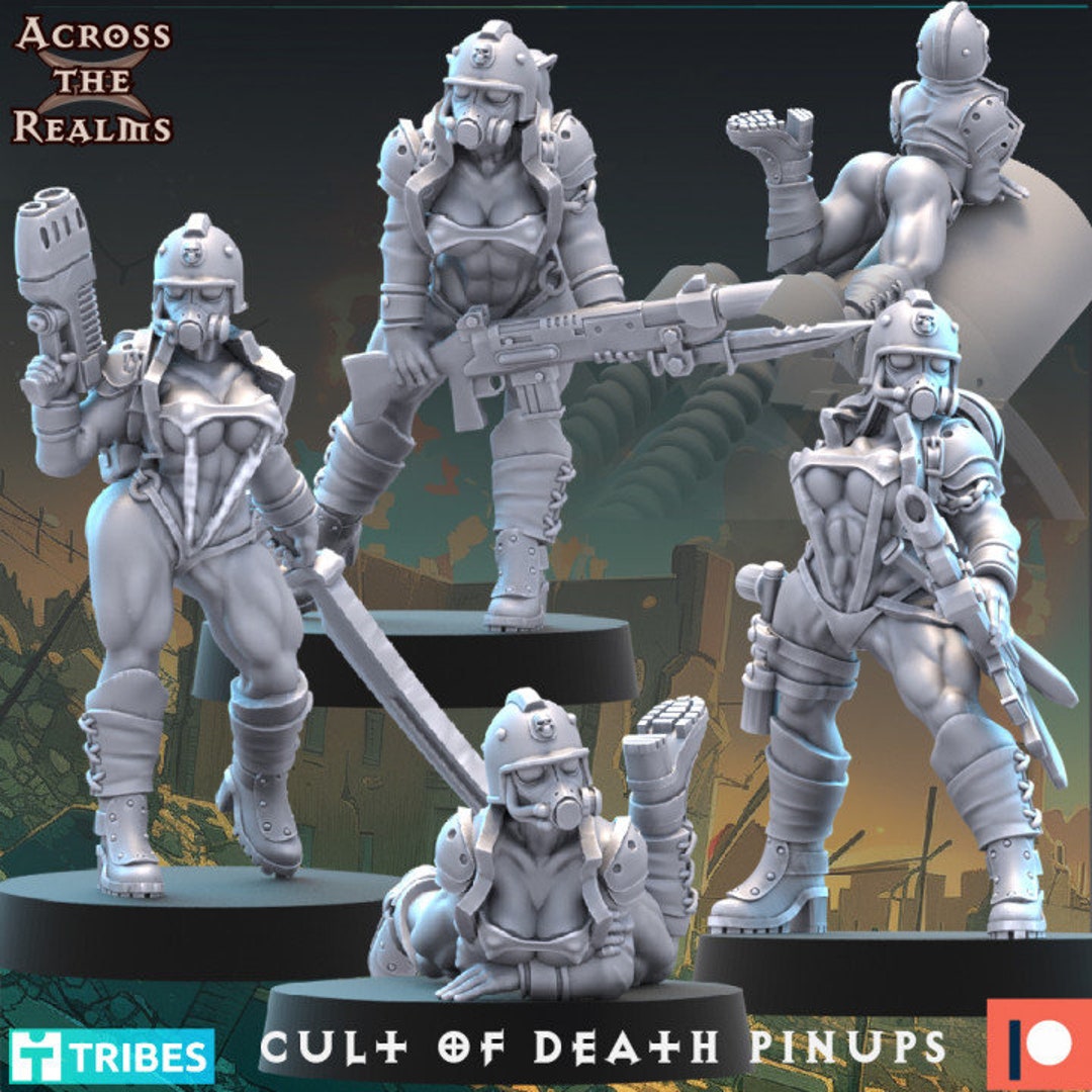 Cult of Death Pin Ups by Across the Realms Miniatures - Etsy