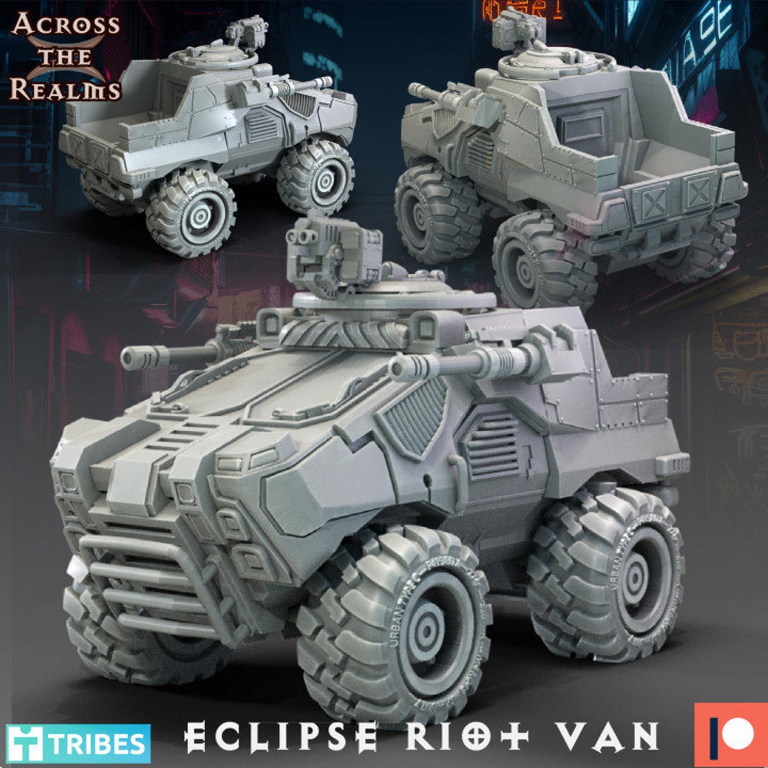 Eclipse Riot Van From Enforcer Divas by Across the Realms Miniatures - Etsy