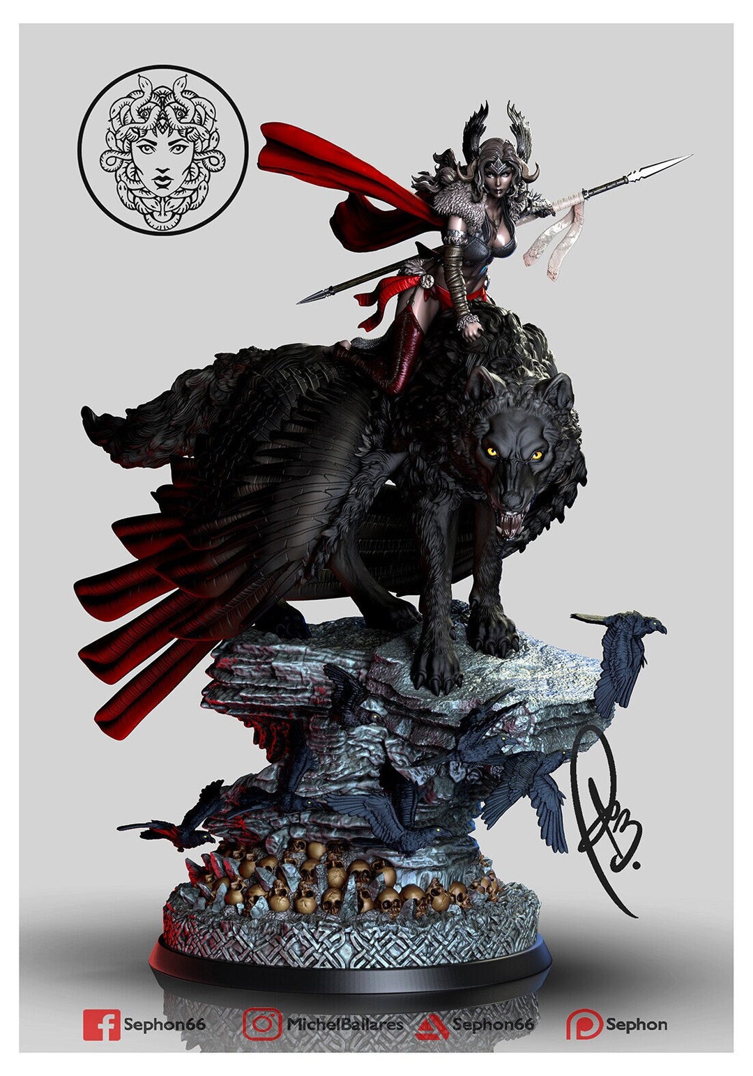 Nordic Valkyrie Statue Model Kit by Creative Geek MB - Etsy