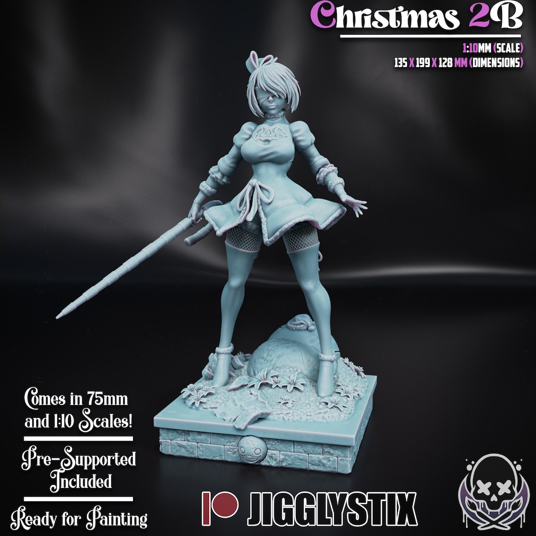 Christmas 2B Statue Model Kit by Jigglystix Pinup Factory - Etsy