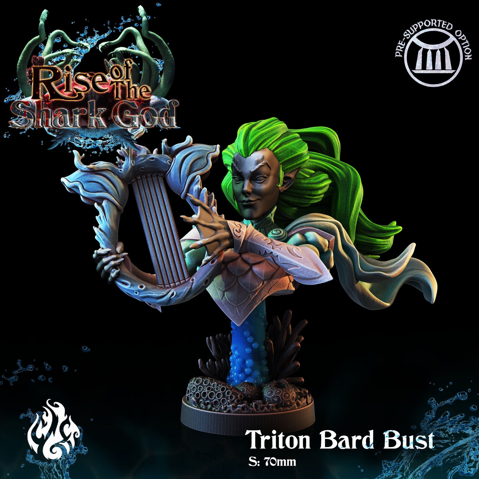 Triton Bard From rise of the Shark God by Crippled - Etsy