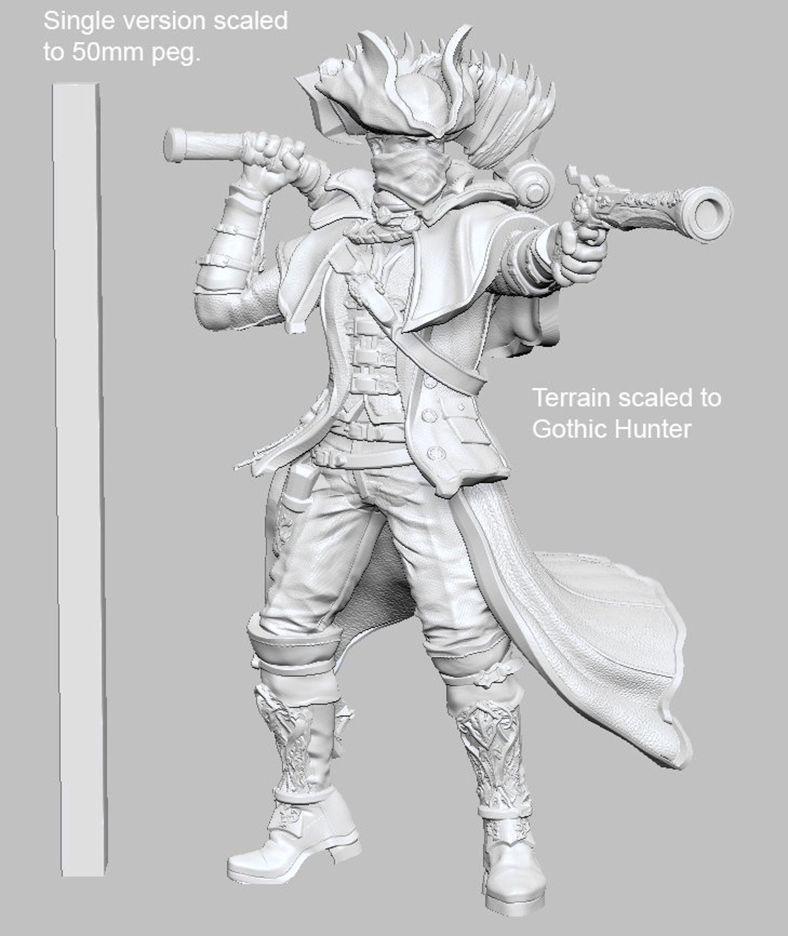 Gothic Hunter by 3dartguy Miniatures - Etsy