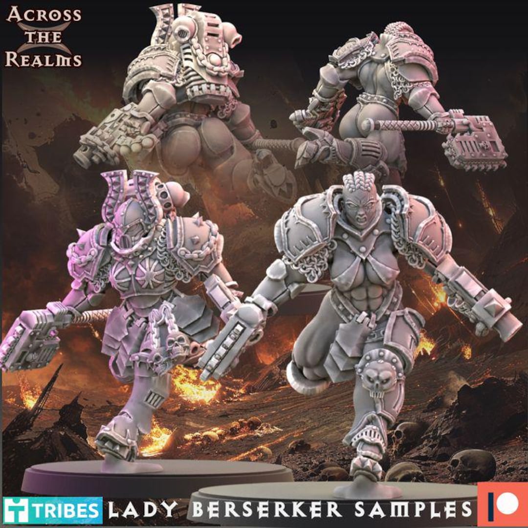 Lady Berserkers by Across the Realms Miniatures - Etsy