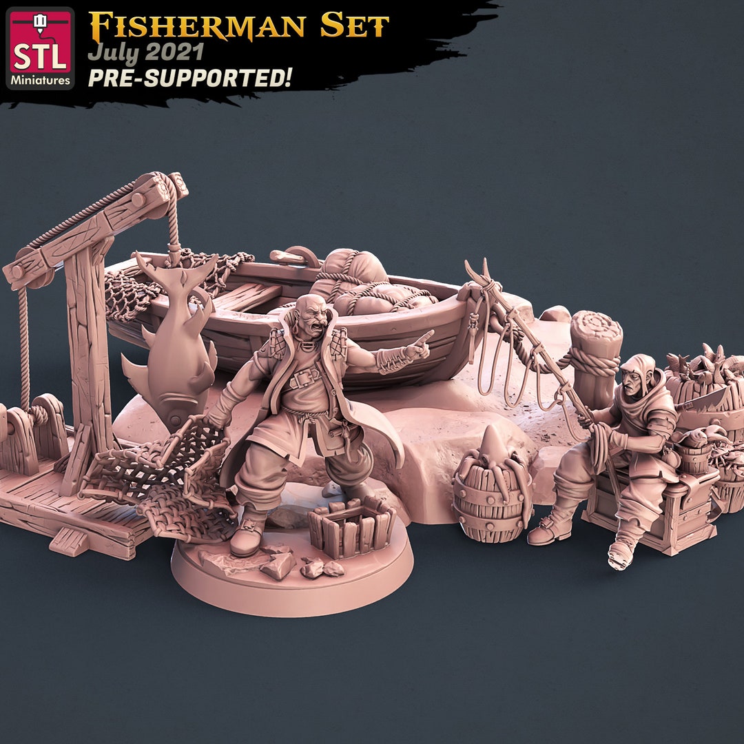 Fishermen Set by STL Miniatures - Etsy