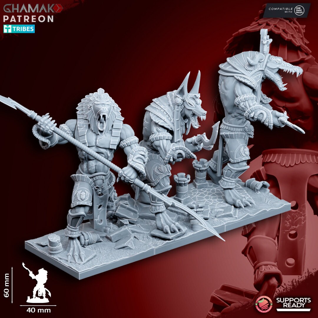 Nomarch Guardians (with Two Handed Weapons) by Ghamak Miniatures - Etsy