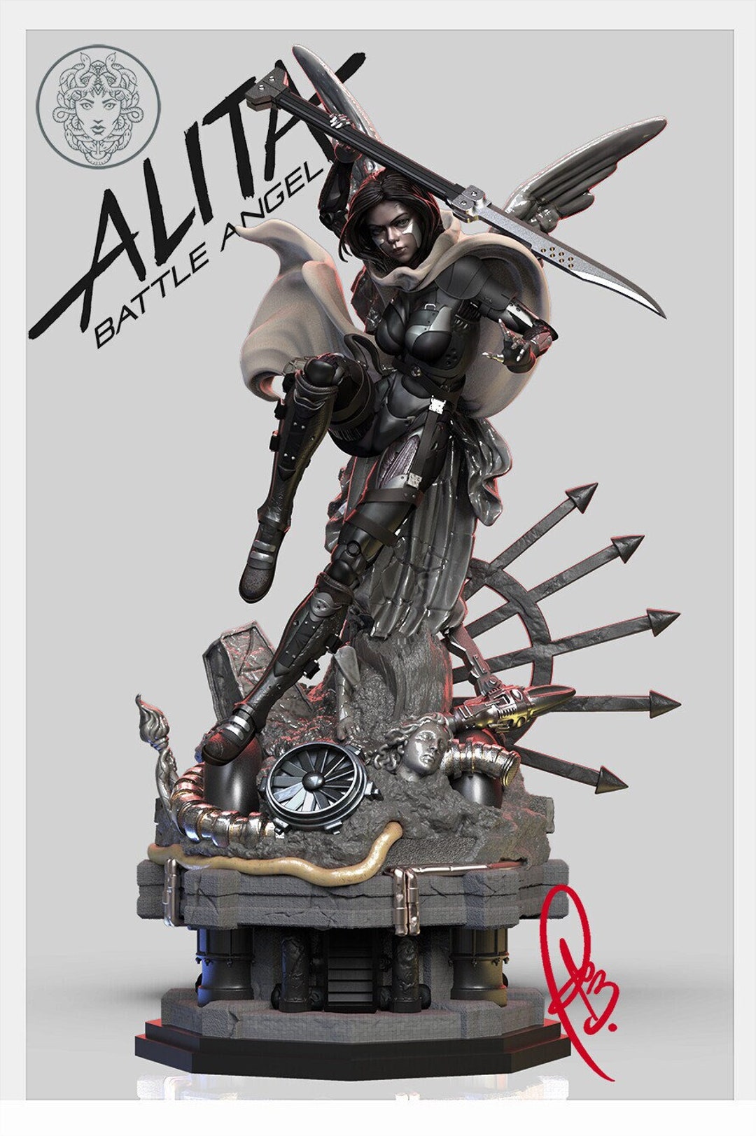 Alita Statue Model Kit by Creative Geek MB - Etsy