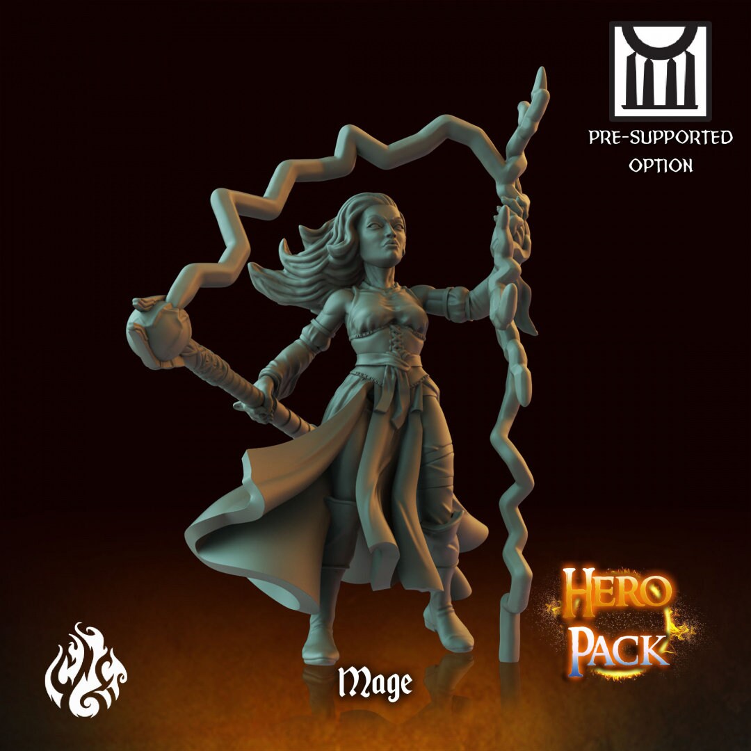 Female Mage Adventurer From Crippled God Foundry Miniatures RPG ...