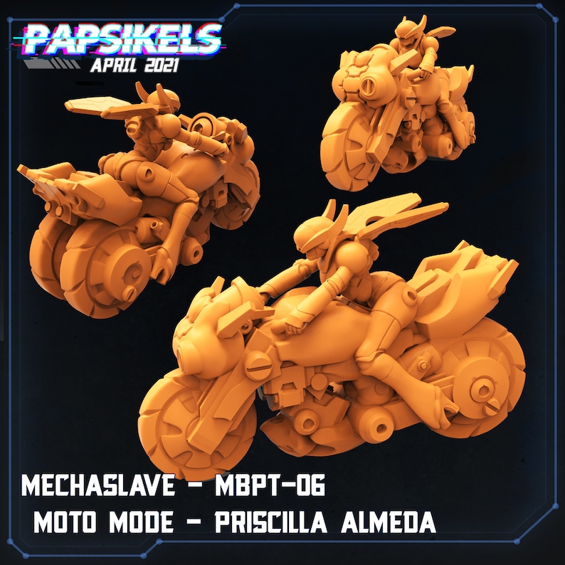 Mechaslave Moto Mode Priscilla on Motorcycle by Papsikels - Etsy