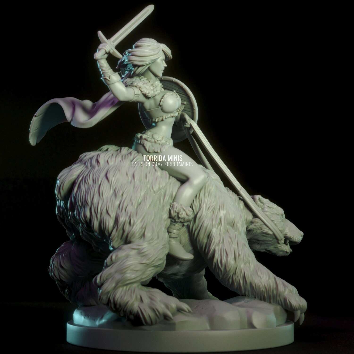 Hilde Barbarian Warrior Statue Model Kit by Torrida Minis - Etsy