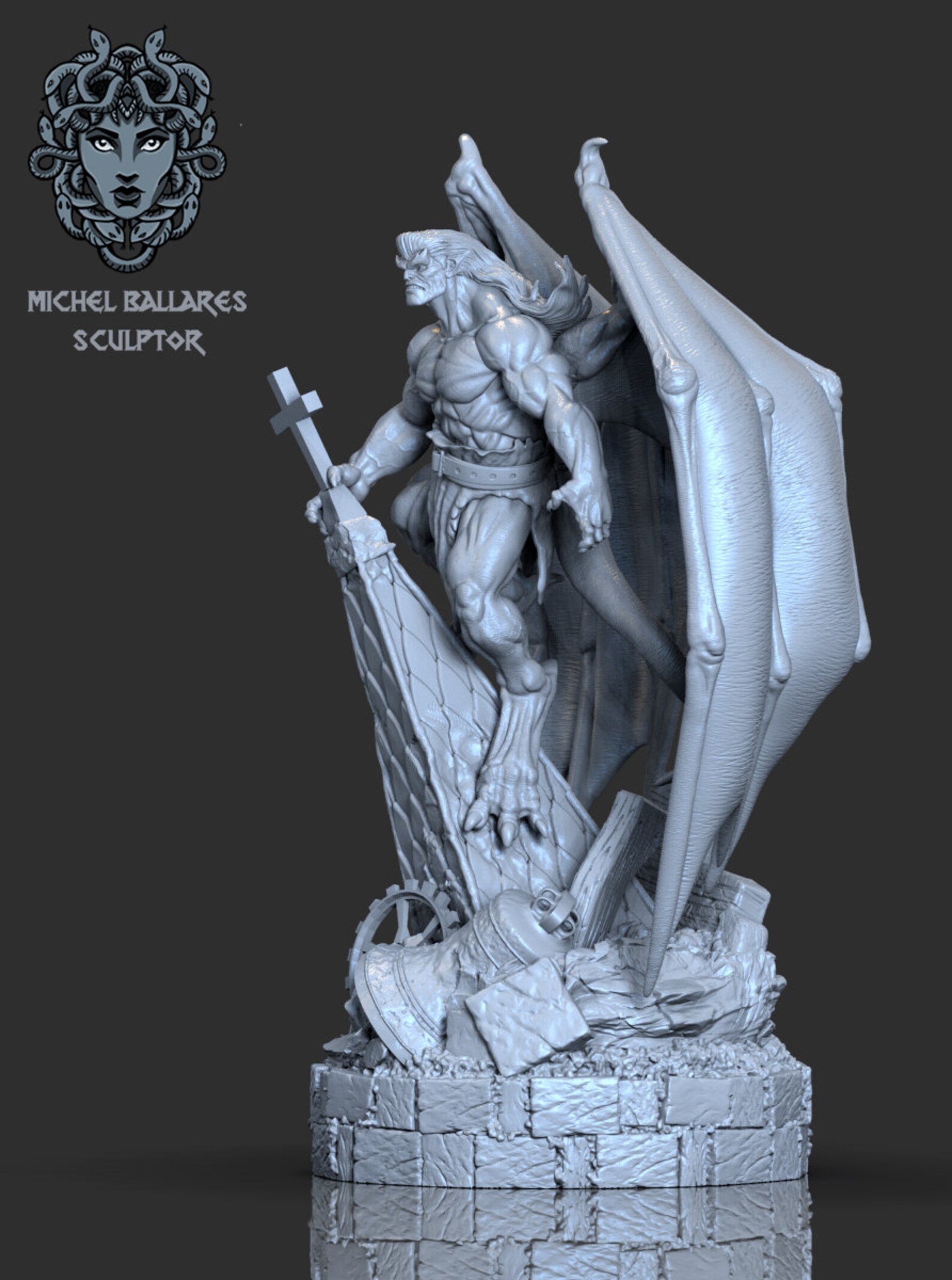 Gargoyle Leader Statue Model Kit by Creative Geek MB - Etsy