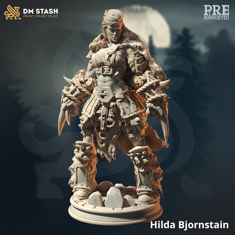 Hilda Bjornstain From "call of the Moon" by DM Stash Miniatures - Etsy