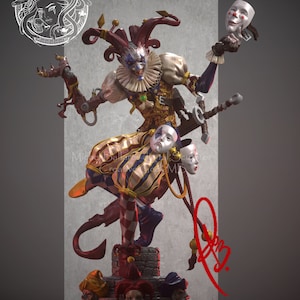 Harlequin of Horror Statue Model Kit by Creative Geek MB - Etsy