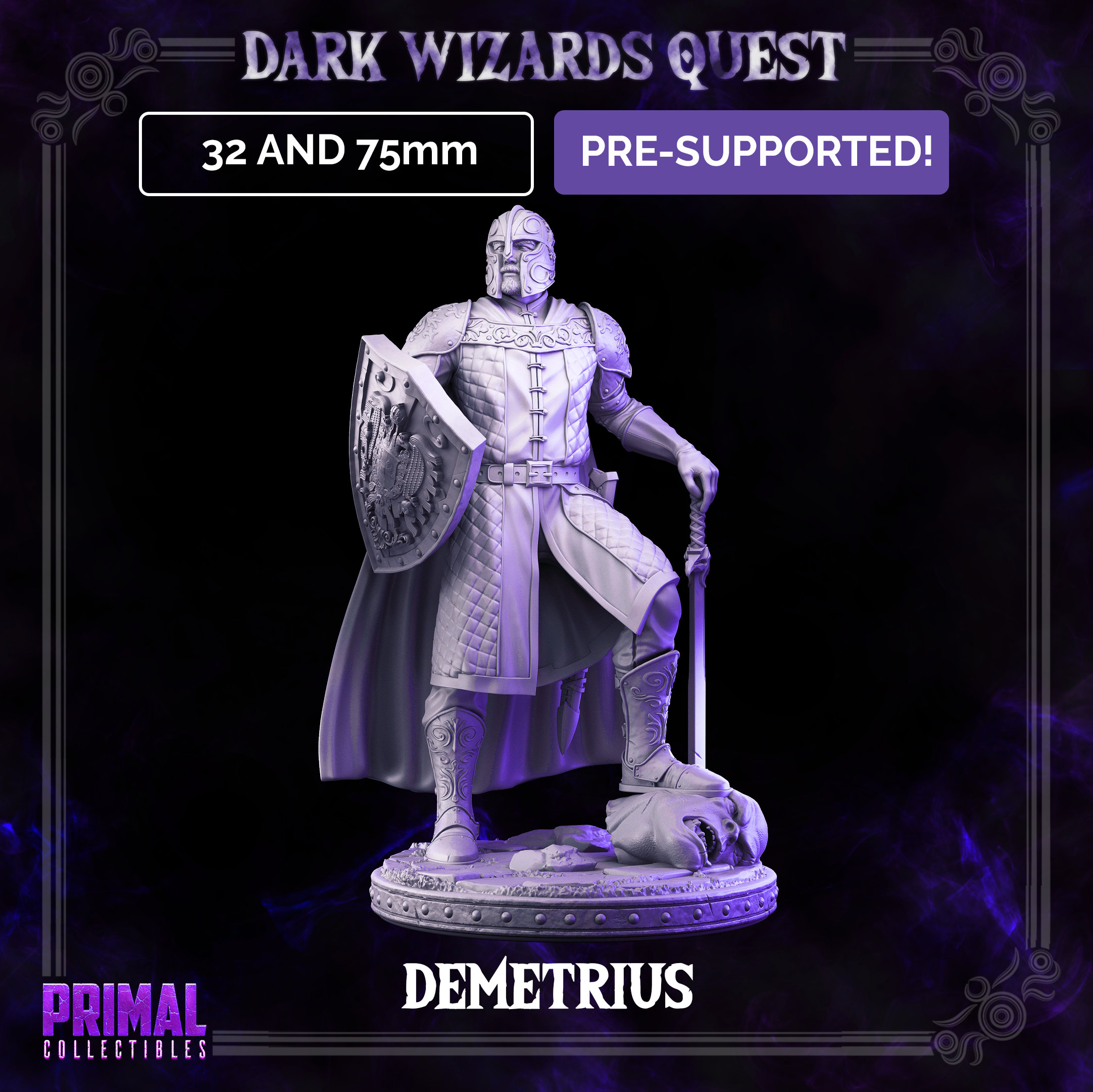 Demetrius Knight From Dark Wizard Quest by Primal Collectibles - Etsy
