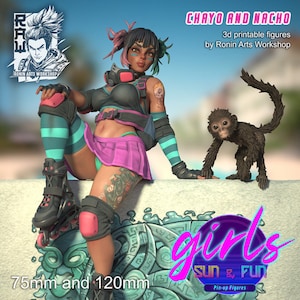 Chayo and Nacho From "girls, Sun and Fun" by Ronin Arts Workshop Miniatures - Etsy