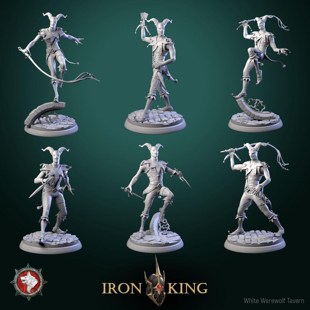 Jester Killer From iron King by White Werewolf Tavern Miniatures - Etsy
