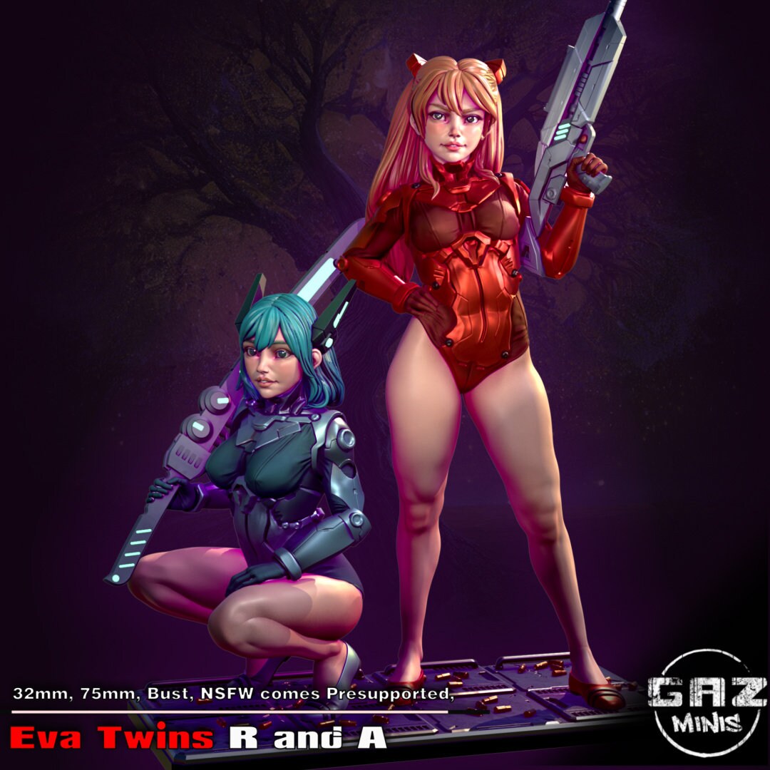 Cyberpunk Eva Twins by Gaz Minis - Etsy