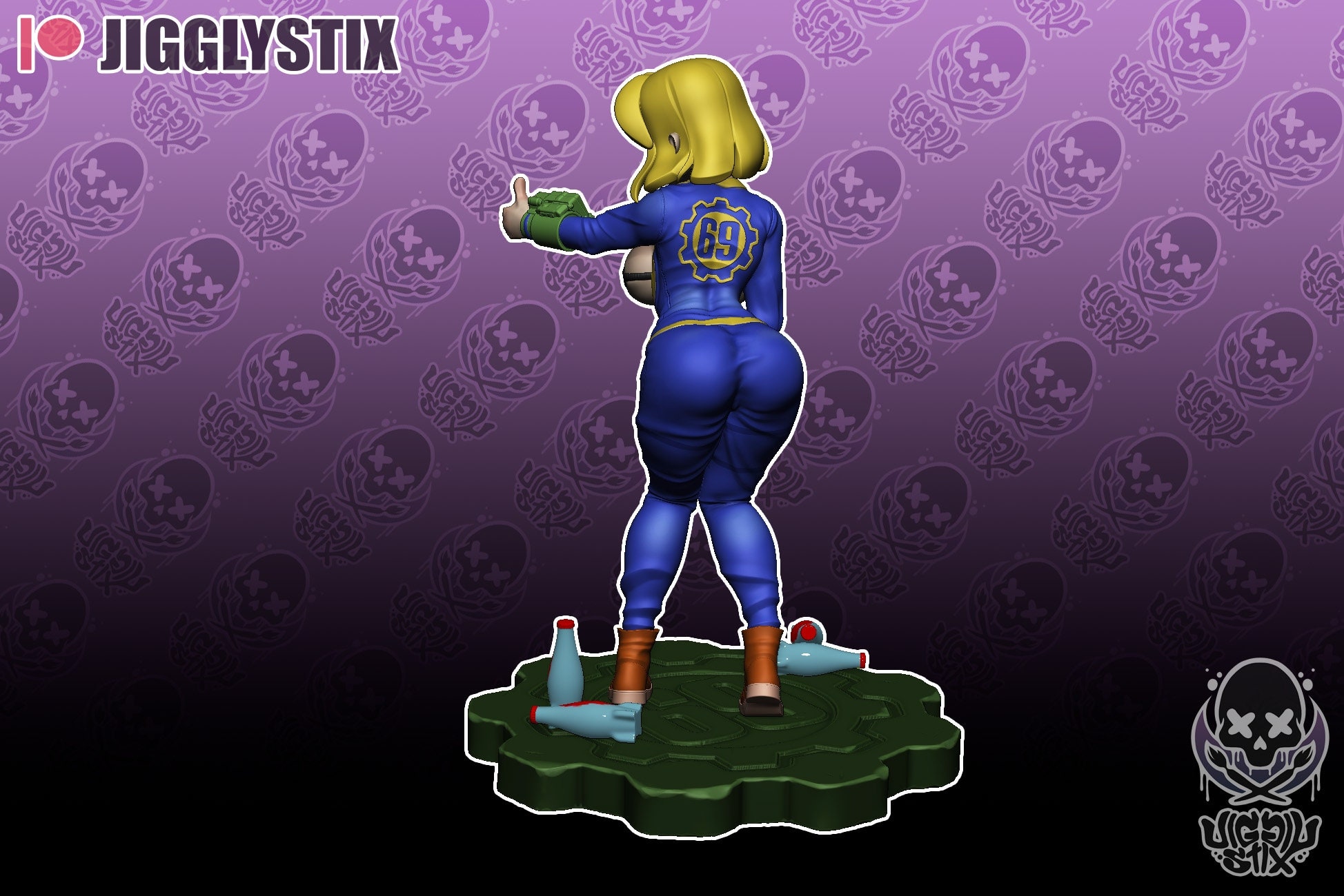 Vault Girl Statue Model Kit By Jigglystix Pin Up Factory Etsy