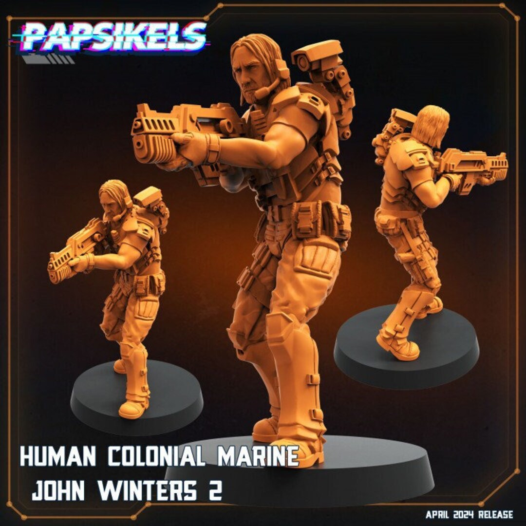 Human Colonial Marine John Winters by Papsikels Miniatures - Etsy