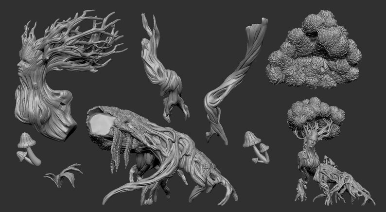 The Living Tree From magic Forest by White - Etsy