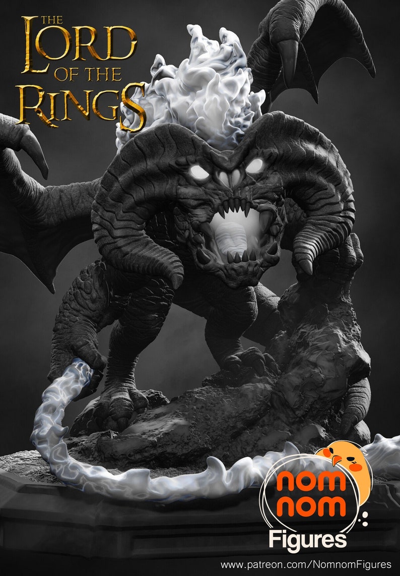 Chibi Durin's Bane Statue Model Kit by Nomnom Figures - Etsy