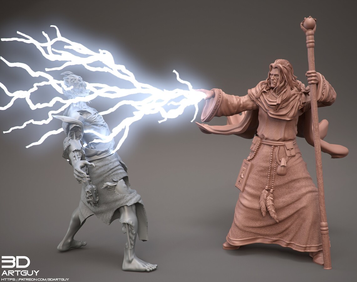 Wizard by 3dartguy Miniatures - Etsy