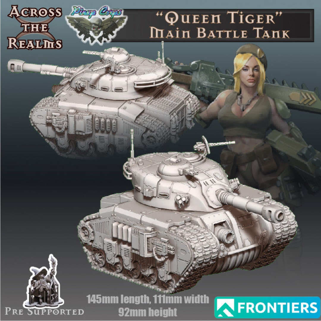 Queen Tiger Battle Tank by Across the Realms Miniatures - Etsy