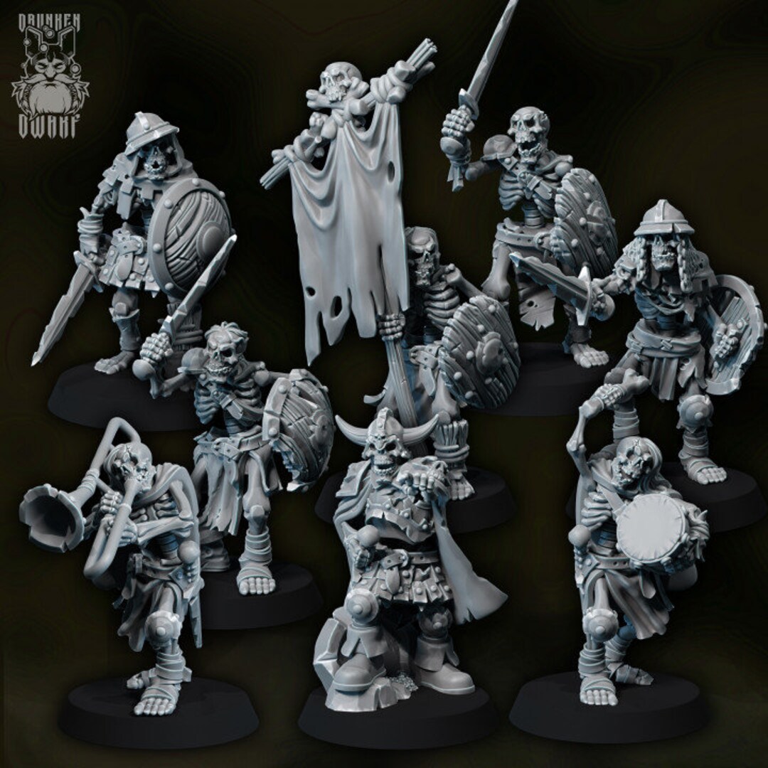 Skeleton Warriors by Drunken Dwarf Miniatures - Etsy