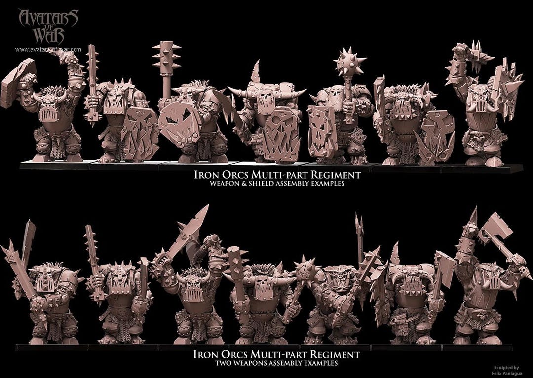Iron Orcs Multipart Unit by Avatars of War Miniatures - Etsy