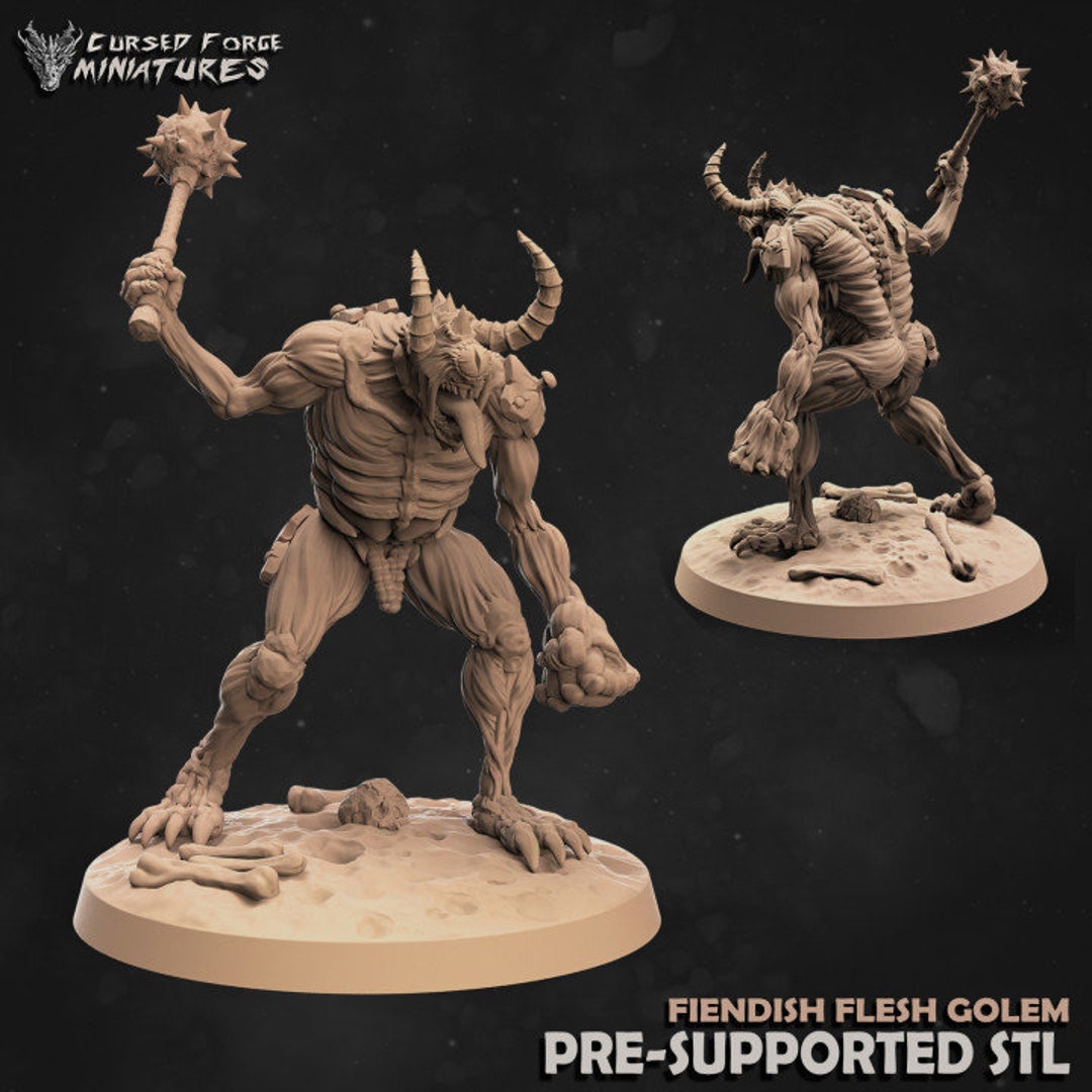 Fiendish Flesh Golem by Cursed Forge Miniatures - Etsy
