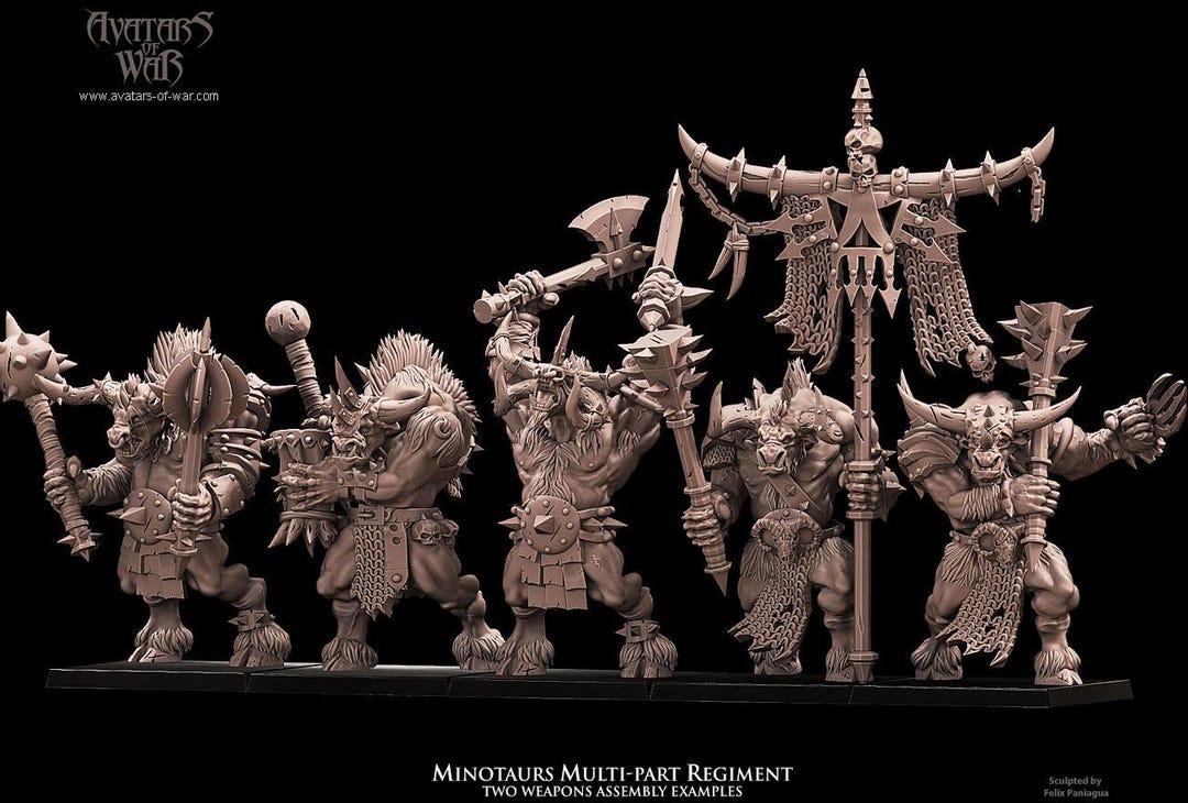 Minotaurs Modular Unit by Avatars of War Miniatures - Etsy