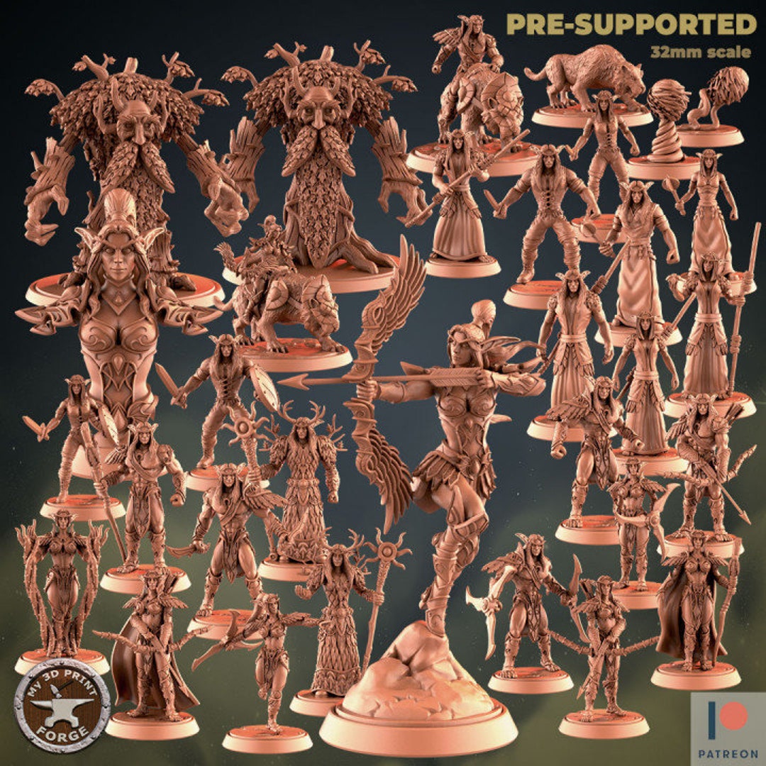 Night Elf Bundle Vol. 1 by My3dprintforge Miniatures - Etsy