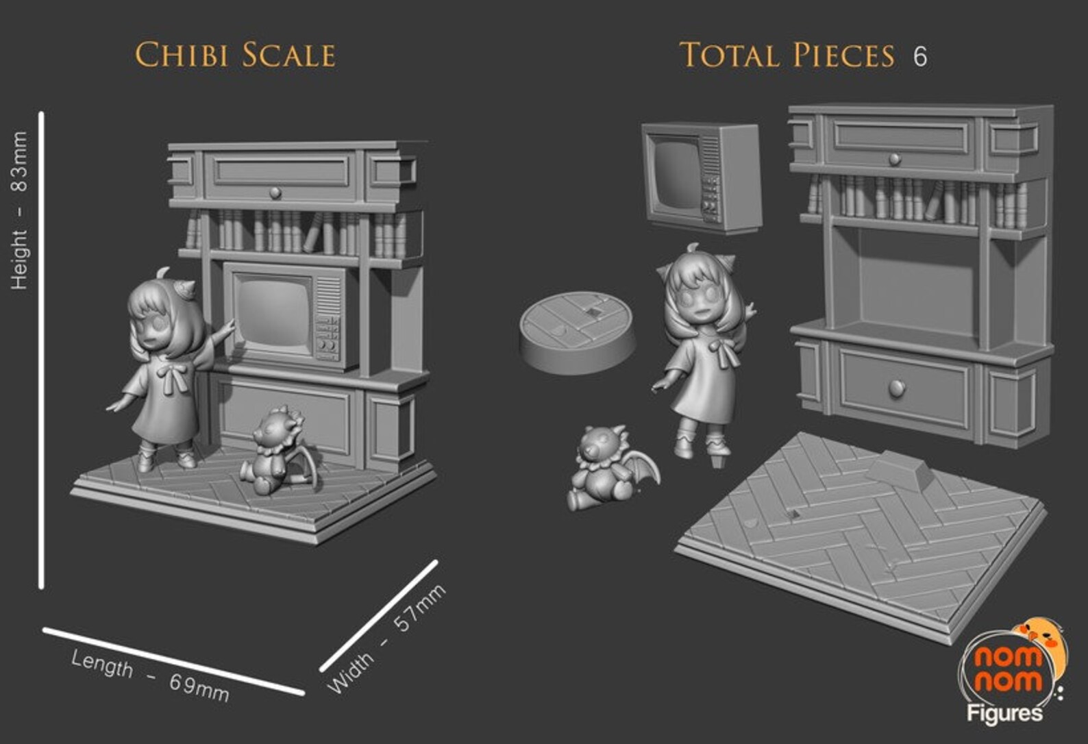 Anya Statue Model Kit by Nomnom Figures - Etsy