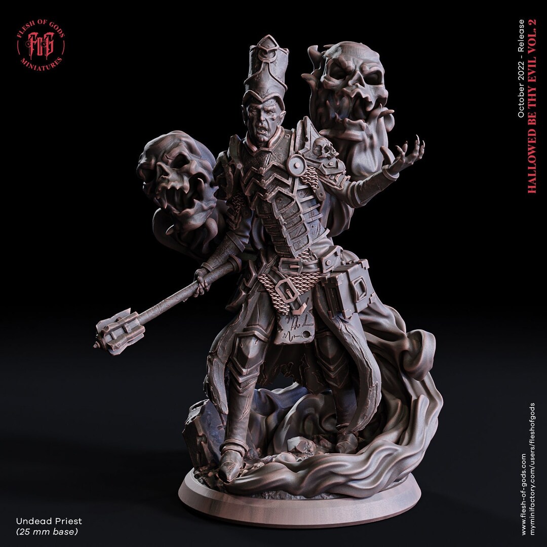 Undead Priest From hallowed Be They Evil 2 by Flesh of Gods Miniatures ...