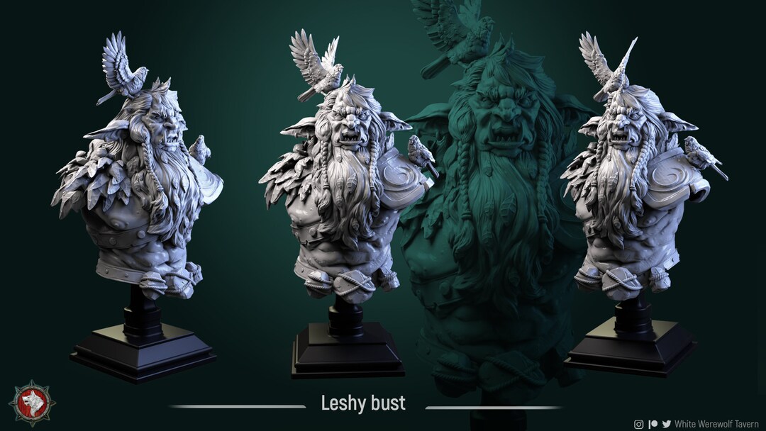 Leshy Bust From "elven Veil" by White Werewolf Tavern Miniatures RPG - Etsy