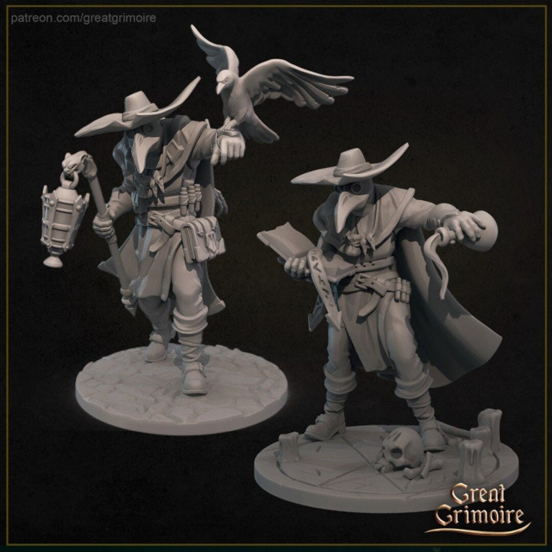 Dr Corvis Plague Doctor by Great Grimoire Miniatures - Etsy