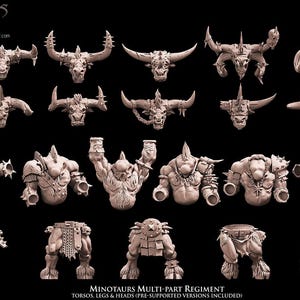 Minotaurs Modular Unit by Avatars of War Miniatures - Etsy