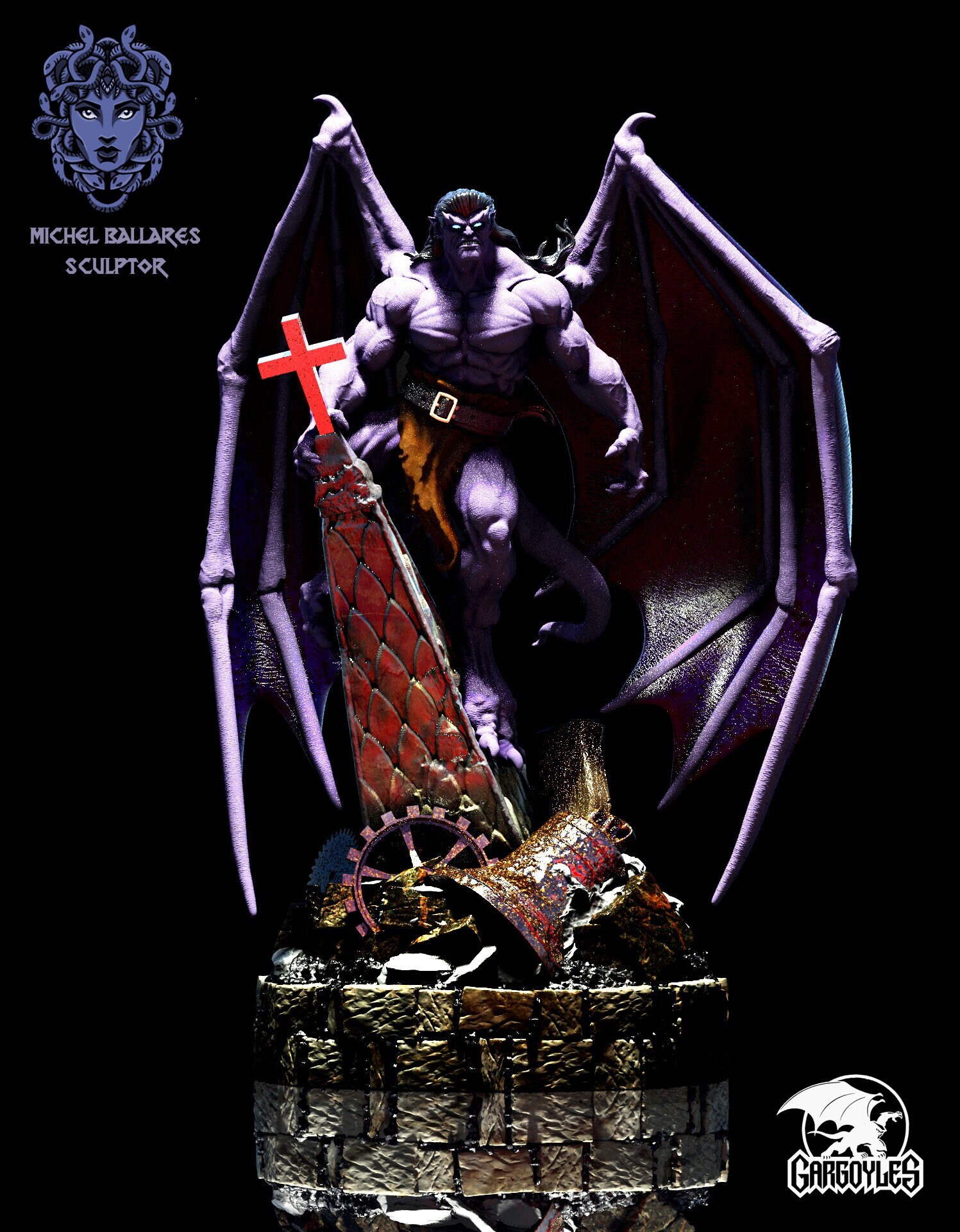 Gargoyle Leader Statue Model Kit by Creative Geek MB - Etsy