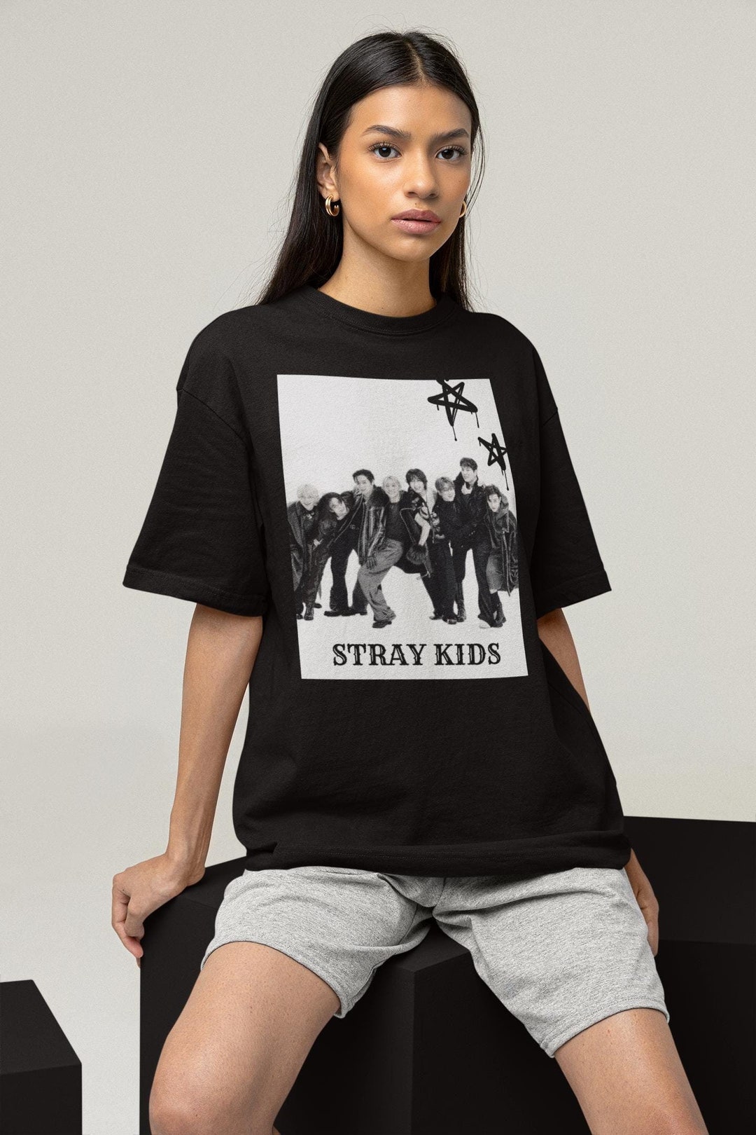 Stray Kids Group T-shirt,stray Kids Group T-shirt- Vogue Style KPOP Tee ...